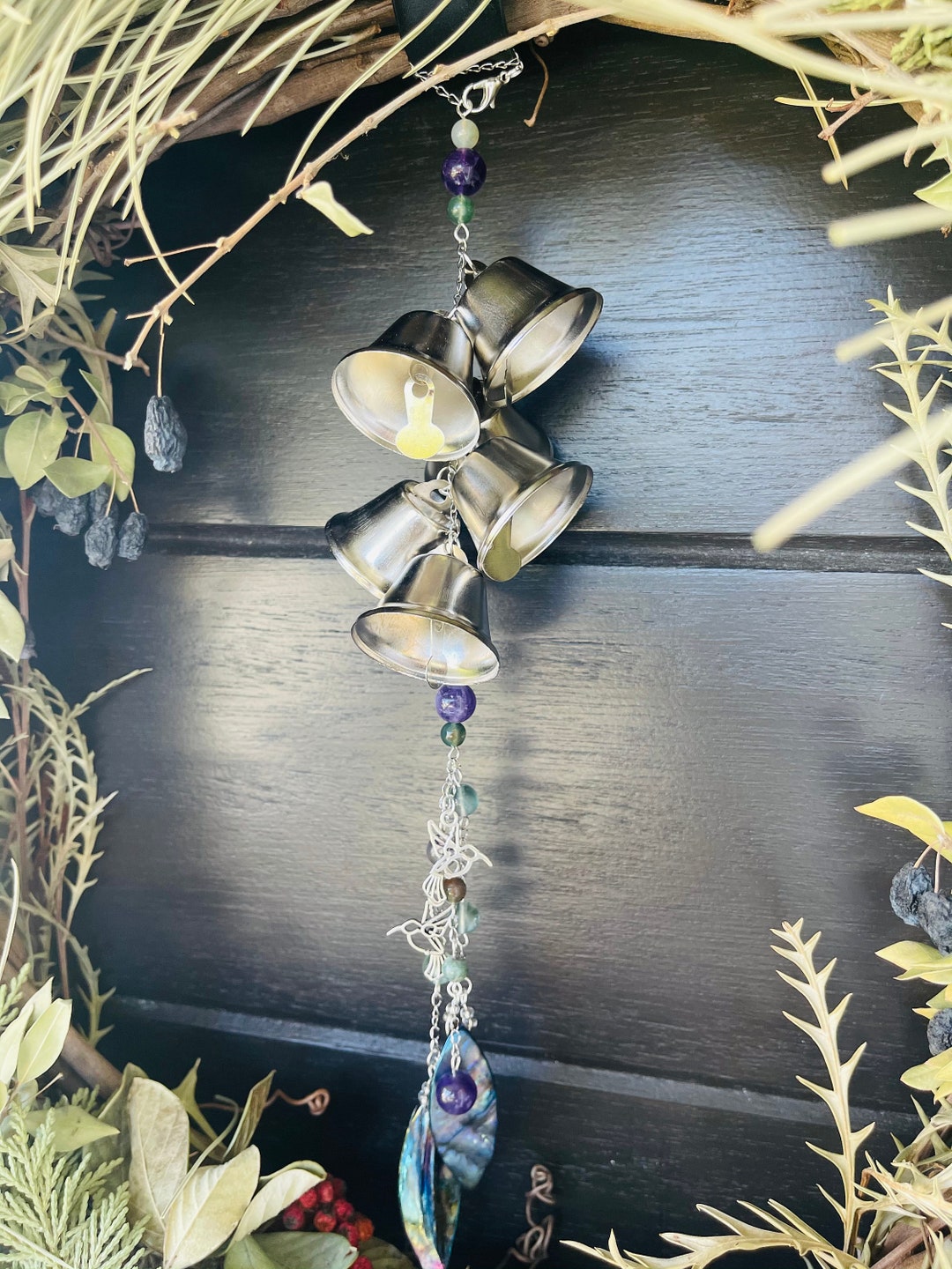 Amethyst Hummingbird Bells- Feng Shui Bells, Door Bells, Healing Gifts ...