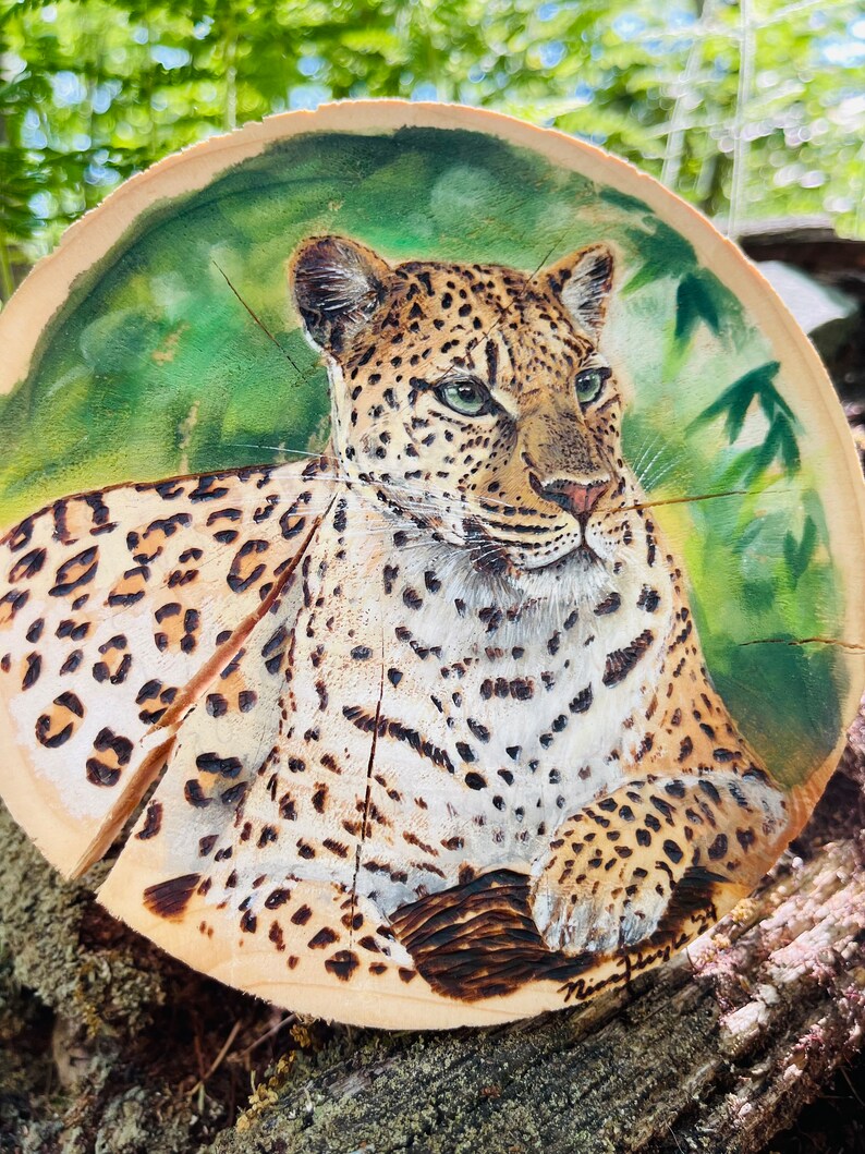 Leopard Woodburning Art – Jungle Cat Wall Decor - Etsy