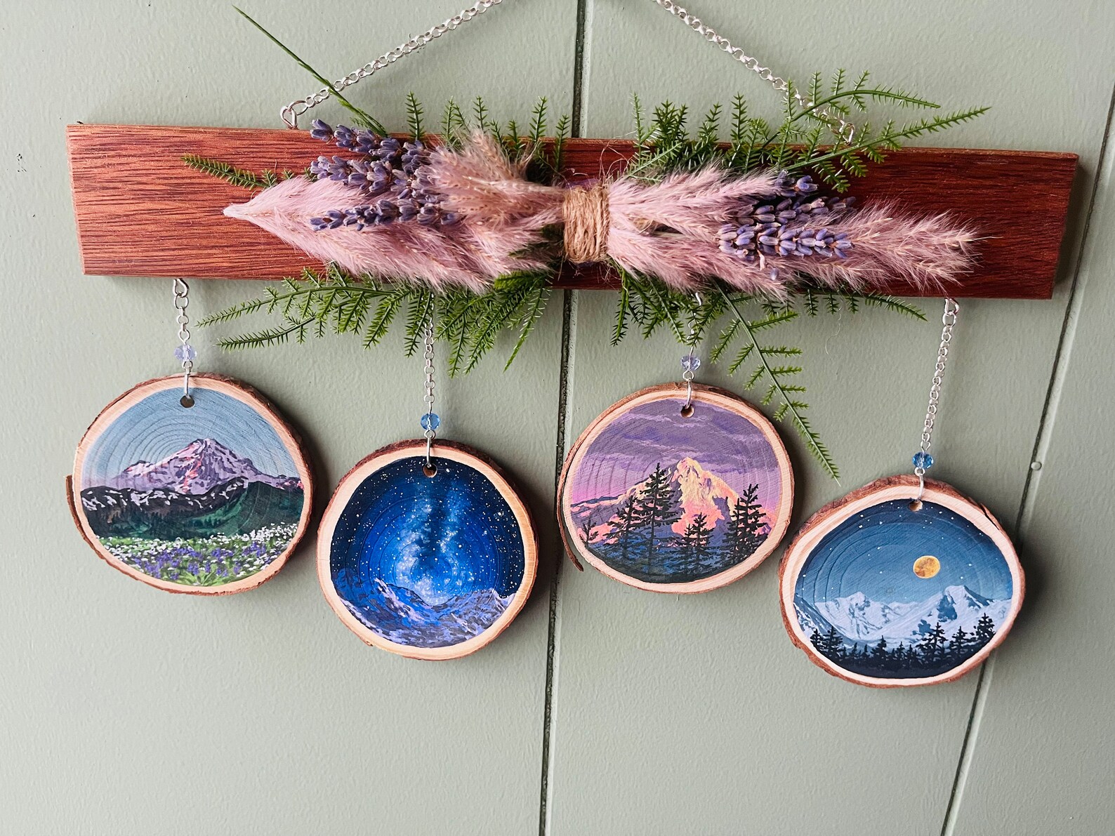 Mountain Wall Hanging Mountain Art, Mountain Home Decor, Rustic Wall ...