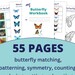 Butterfly Activity Worksheets Insects Spring Summer Montessori Cut and ...