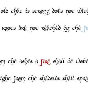 Riddle of Strider LOTR Elvish Multiple File Formats - Etsy