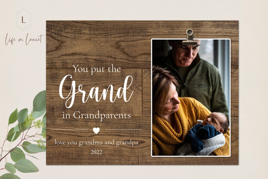 Grandparents Gift, Grandparents Frame, Grandpa and Grandma Frame, New ...