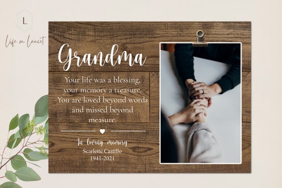 Grandmother Memorial Loss of Grandma Grandparent Memorial | Etsy