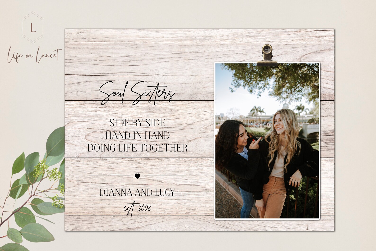 Soul Sister Best Friend Gift Soul Sisters Frame Gift for - Etsy