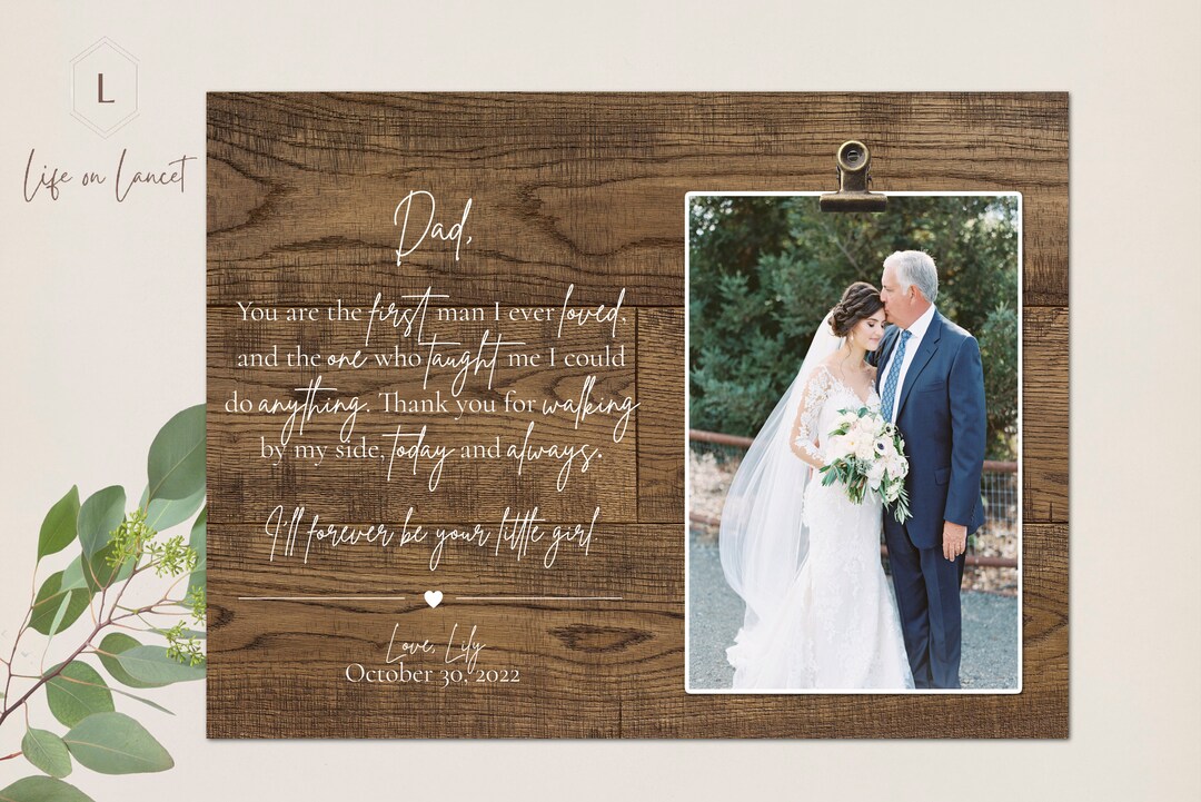 Father of the Bride Gift, Father of the Bride Frame, Father of the ...