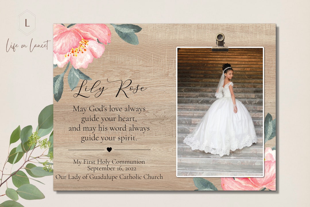 Personalized First Communion Frame, First Holy Communion Gift, First ...