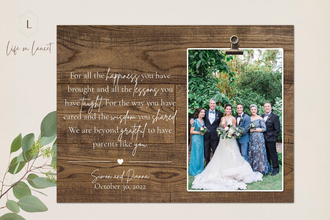 Wedding Gift for Parents, Parents of the Groom Gift Parents of the ...