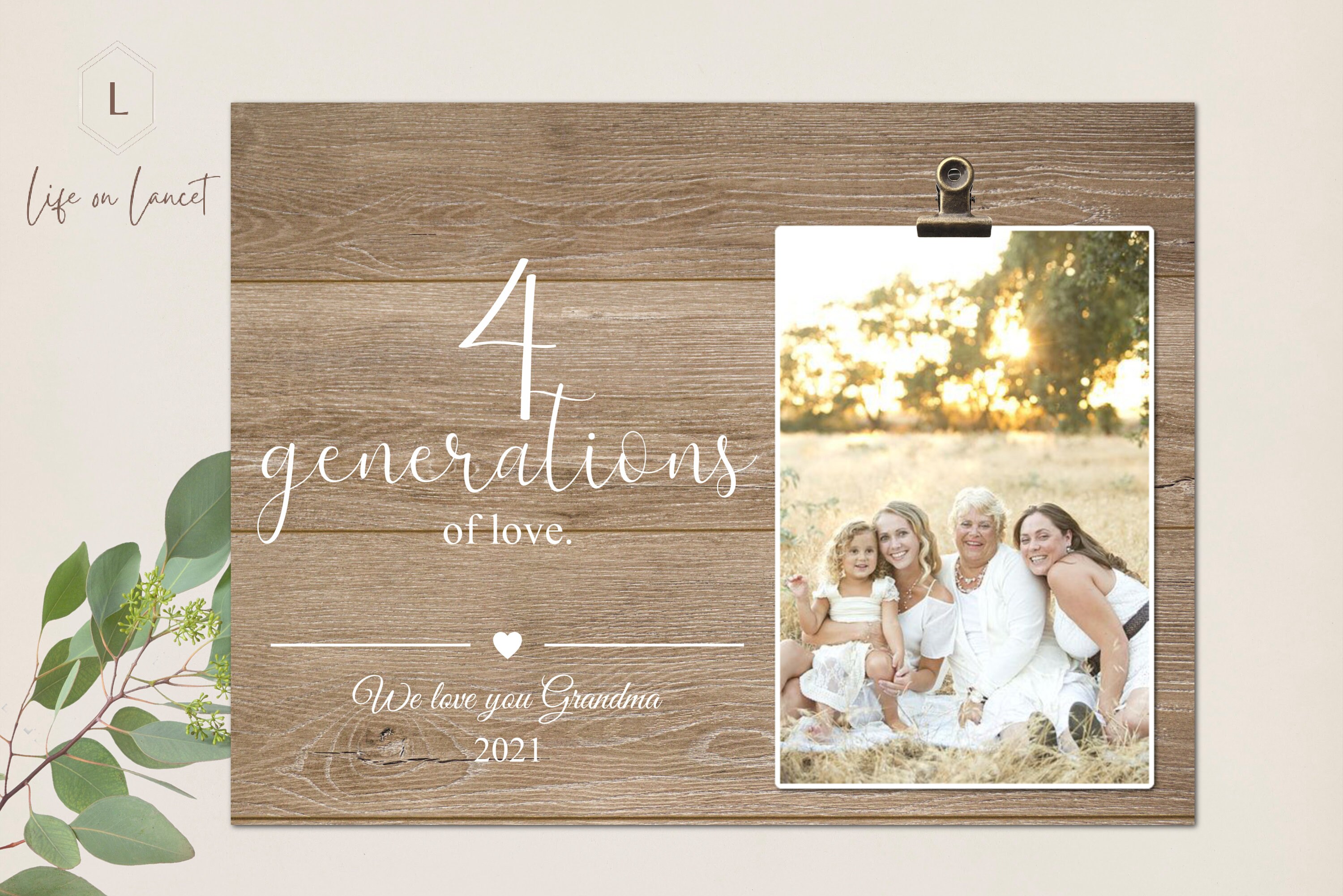 4 Generations Picture Frame 4 Generations 5 Generations | Etsy