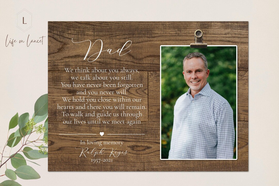 Father Memorial Frame, Loss of Dad, Sympathy Gift - Etsy