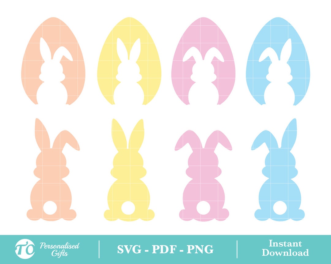Easter Bunny, SVG, PDF, PNG, Cricut, Silhouette, Diy, Rabbit, Kids ...