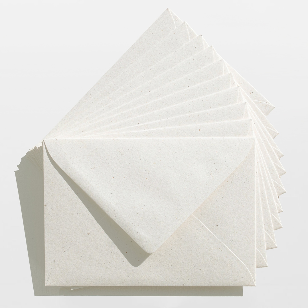 C6 Envelopes, Set of 10, Cream With Polka Dots, Made From Italian Paper ...