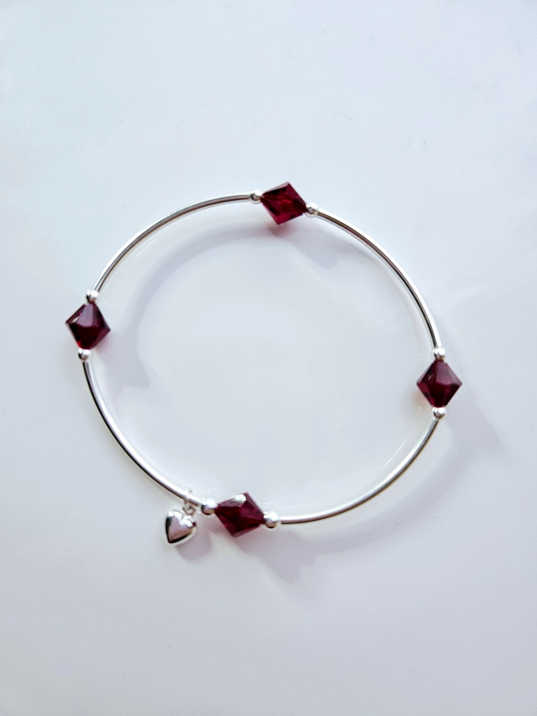 Truly Blessed, Count Your Blessings Ruby Birthstone Bracelet With ...