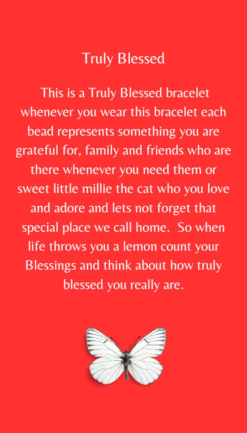 Truly Blessed, Count Those Blessings Bracelet With Pearlescent White ...