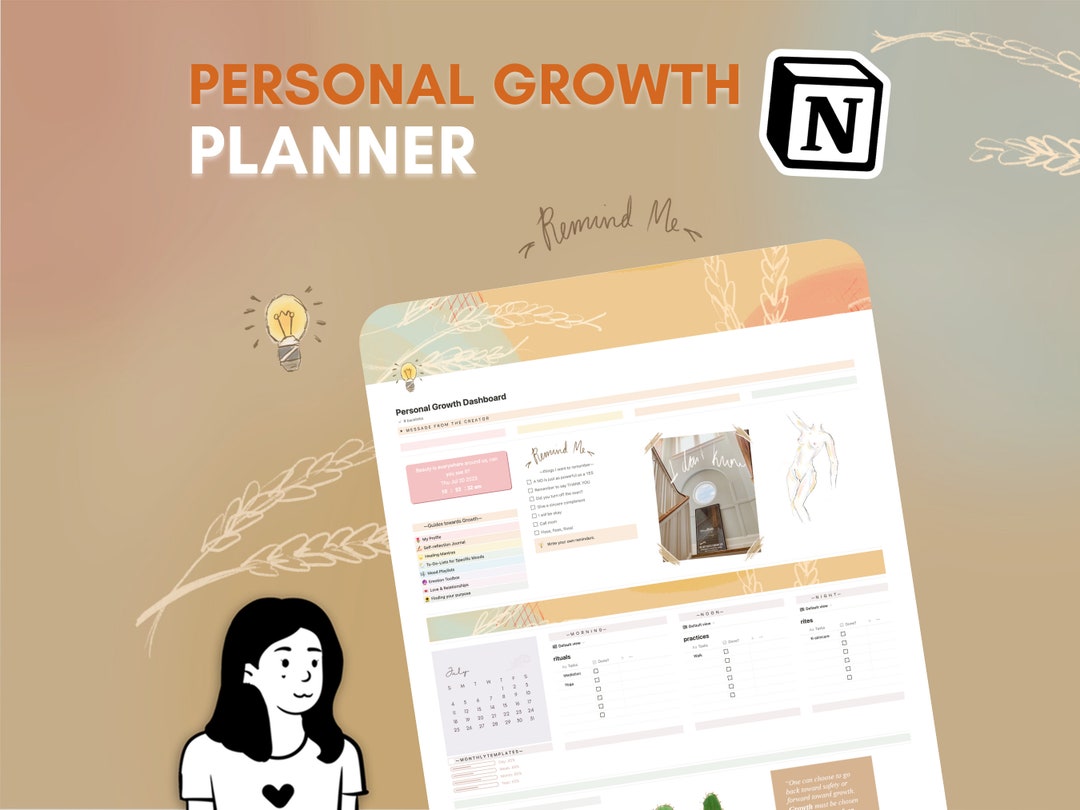 Personal Growth Life Planner Notion Template, Aesthetic Journal, Ikigai ...
