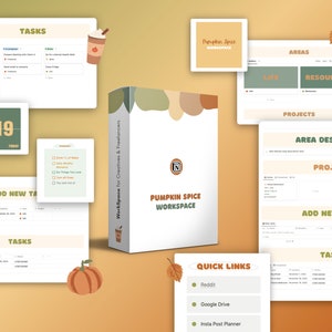 DIGITAL SOLOPRENEUR WORKSPACE Notion Template Pumpkin Spice Themed All ...