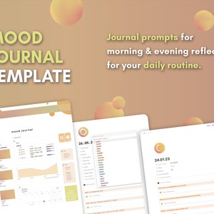 DIGITAL MOOD JOURNAL Notion Template | Cultivate Daily Self-reflection ...