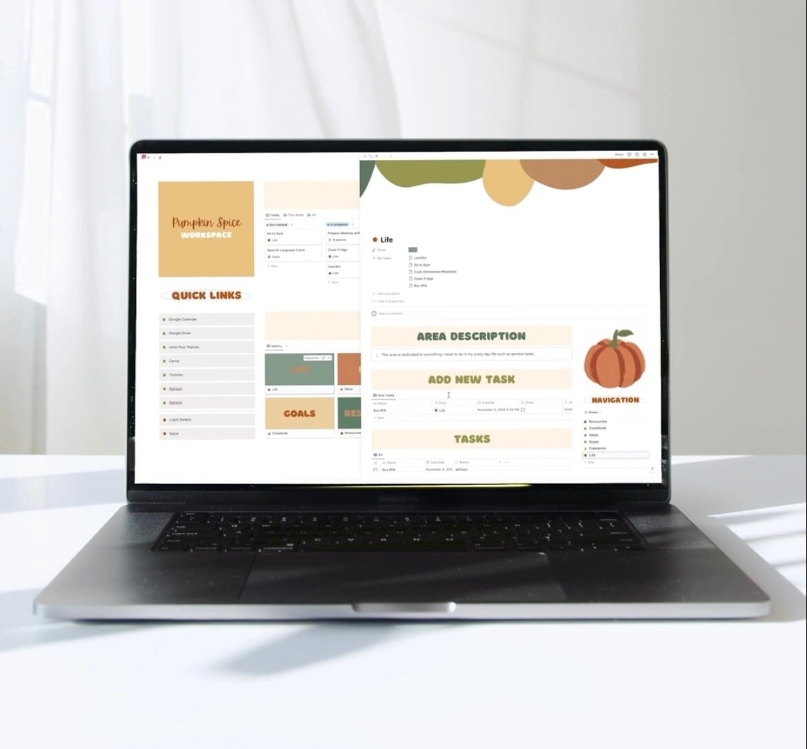 DIGITAL SOLOPRENEUR WORKSPACE Notion Template Pumpkin Spice Themed All ... DIGITAL SOLOPRENEUR WORKSPACE Notion Template Pumpkin Spice Themed All ...