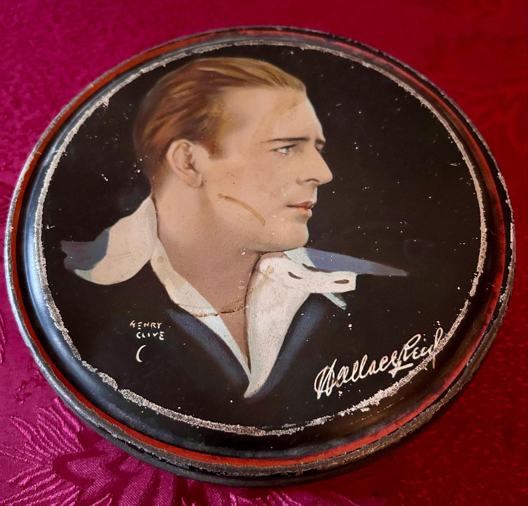 Art Deco 1920's Wallace Reid Tin Candy Container Henry Clive Canco ...