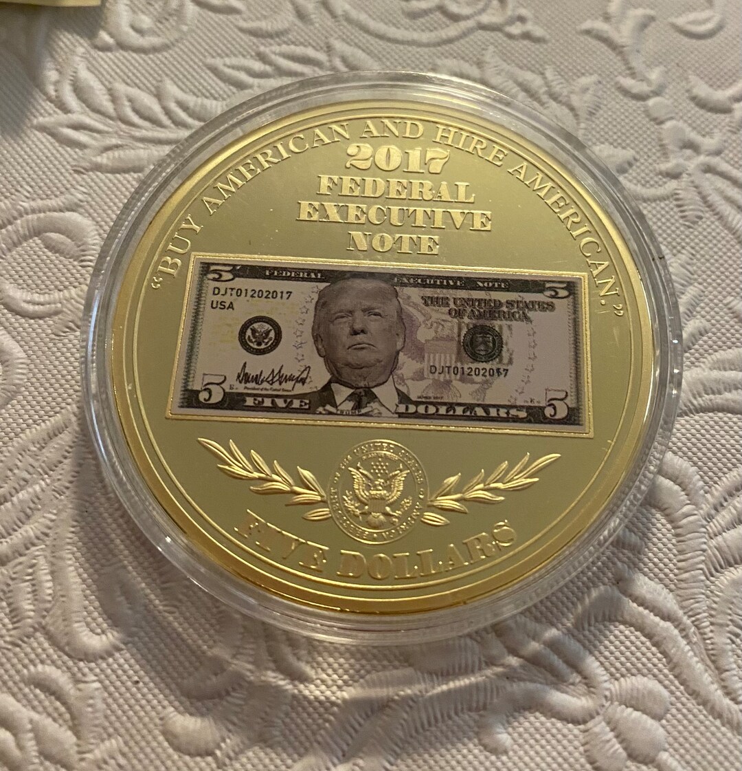 President Donald Trump Commemorative Coin Layered 24k Gold With COA ...