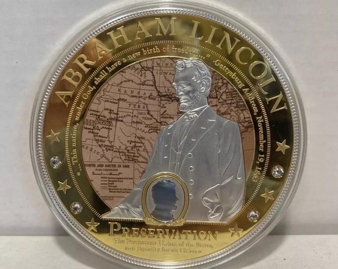President Abraham Lincoln Mount Rushmore Jumbo 4" Commemorative Tribute ...