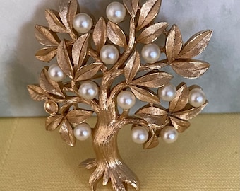 Pearl Tree Brooch - Etsy
