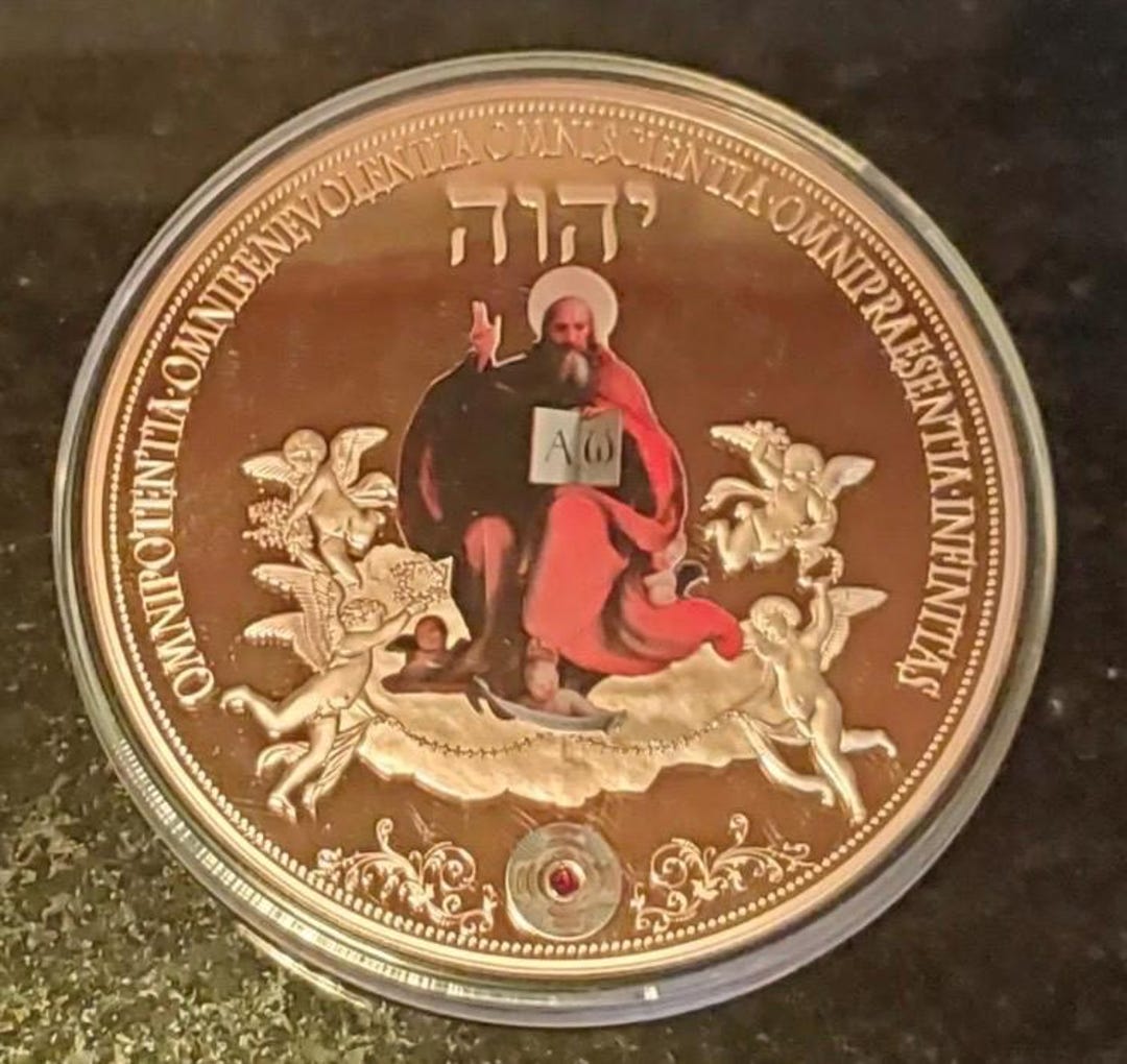 Vatican Jumbo Medal 2015 100mm 24K GOLD PLATED SWAROVSKI Proof 4 ...