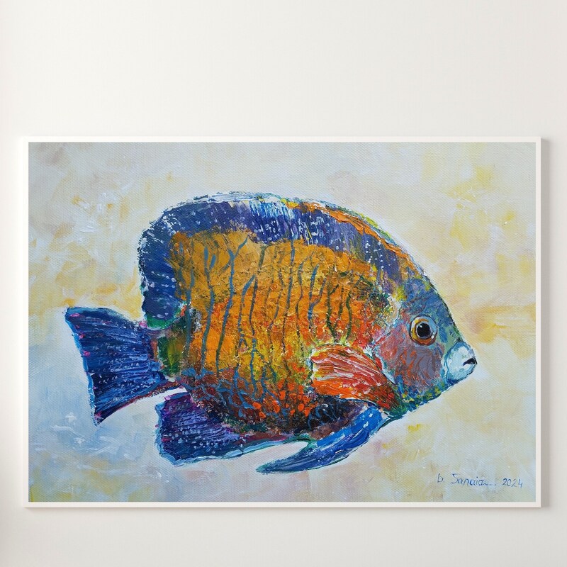 Angelfish Painting - Etsy