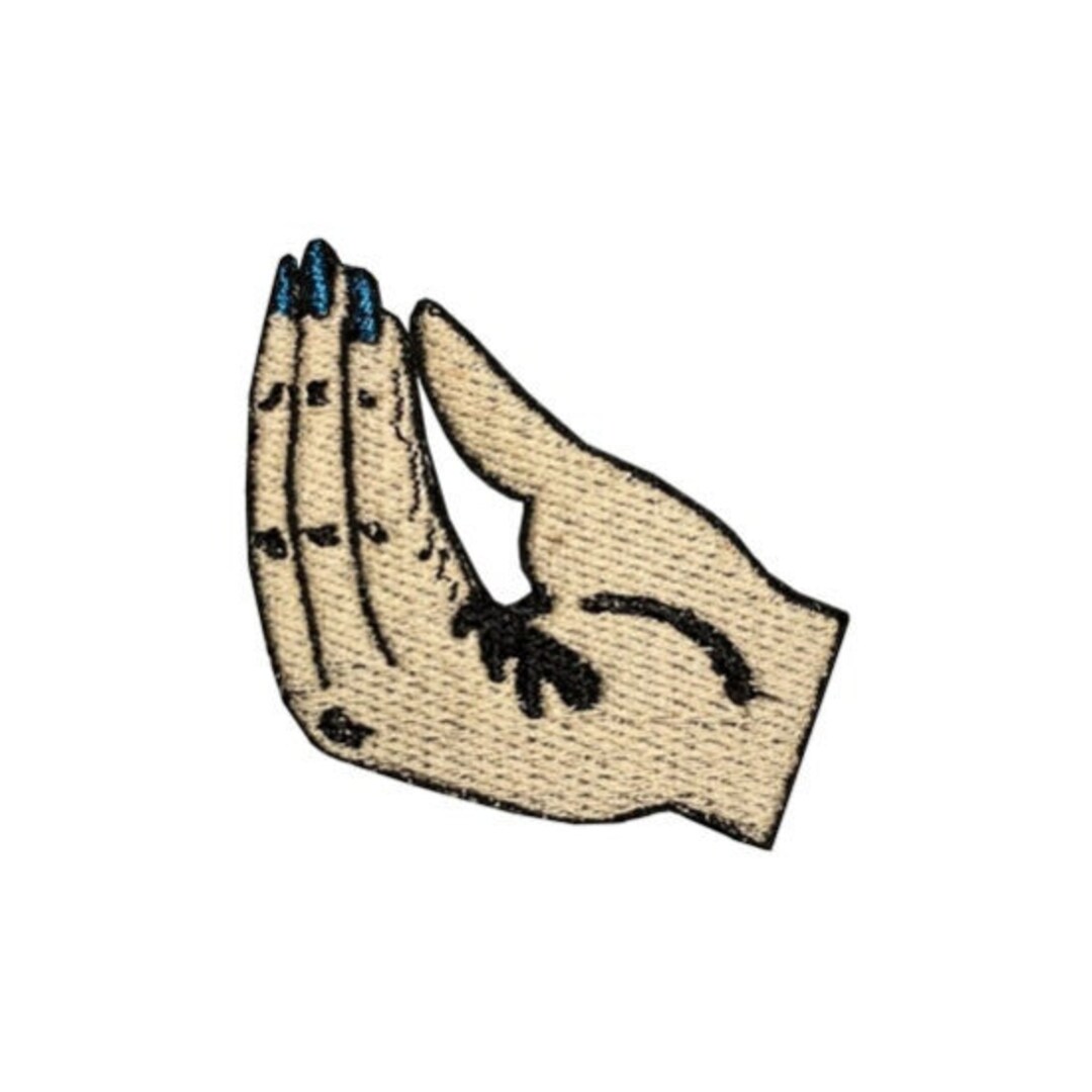 Italian Hand Sign Iron-on Patch blue Nail Default - Etsy