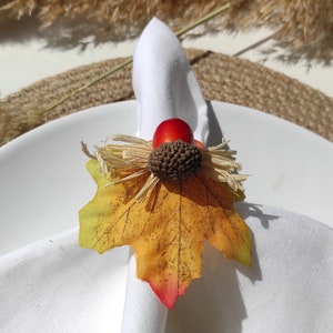 Fall Napkin Ring, Thanksgiving Napkin Rings, Autumn Leaf Napkin Ring ...