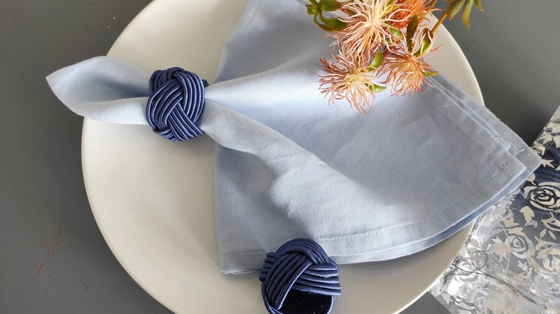 Navy Blue Napkin Rings Sailor Napkin Ring Rayon Napkin - Etsy