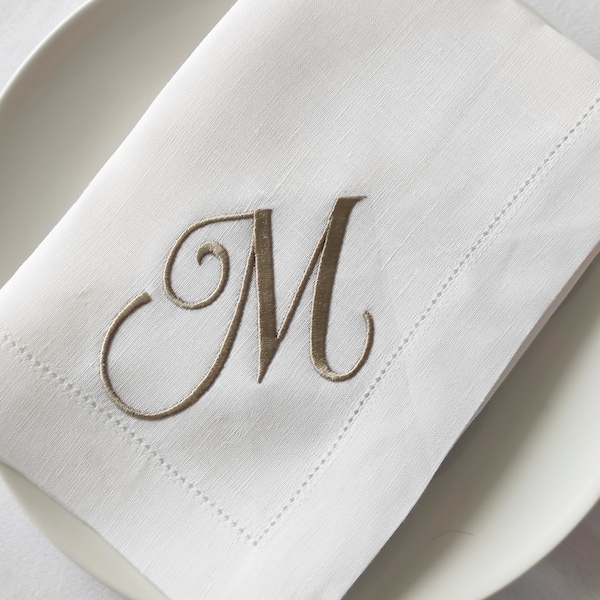 Shop Monogrammed Linen Napkins - Etsy