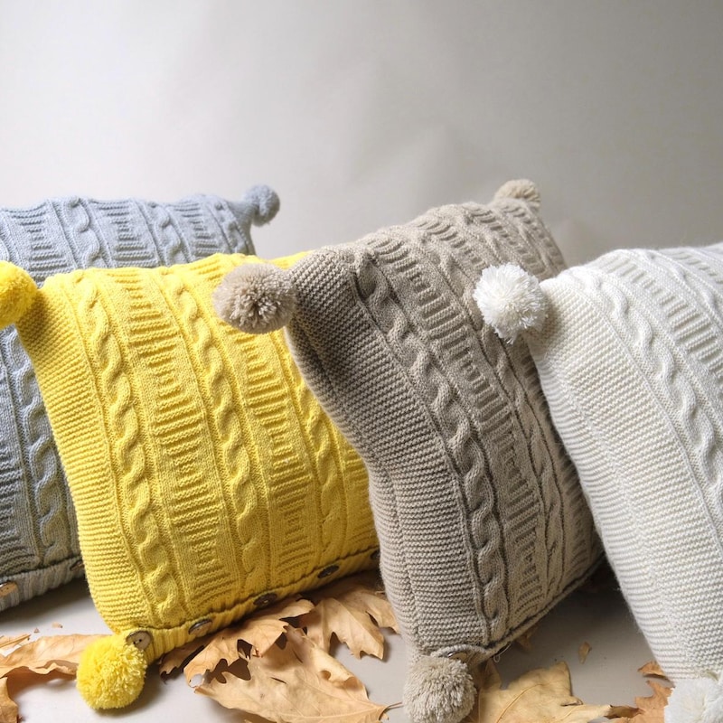 Knitted Cushion - Etsy