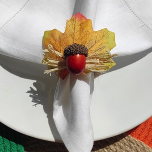 Fall Napkin Ring, Thanksgiving Napkin Rings, Autumn Leaf Napkin Ring ...