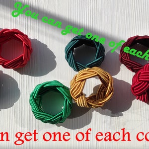 Colorful Napkin Rings, Rustic Wedding Table Decorations, Napkin Rings ...