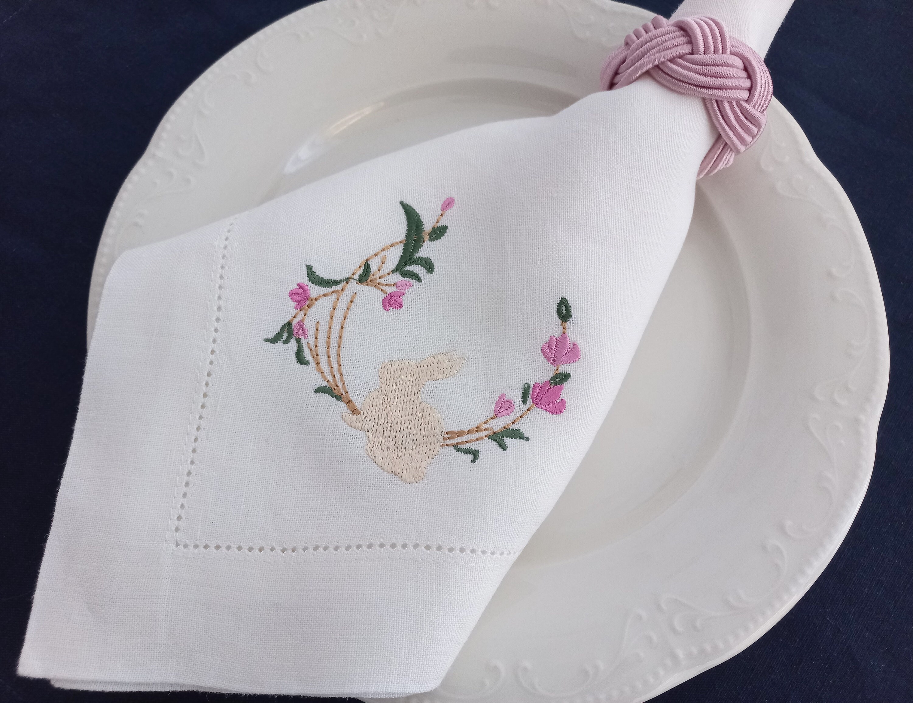 Cute Bunny Linen Napkin Easter Linen Napkin Easter Table | Etsy