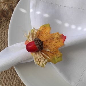 Fall Napkin Ring, Thanksgiving Napkin Rings, Autumn Leaf Napkin Ring ...