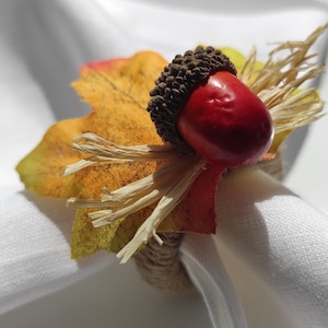 Fall Napkin Ring, Thanksgiving Napkin Rings, Autumn Leaf Napkin Ring ...