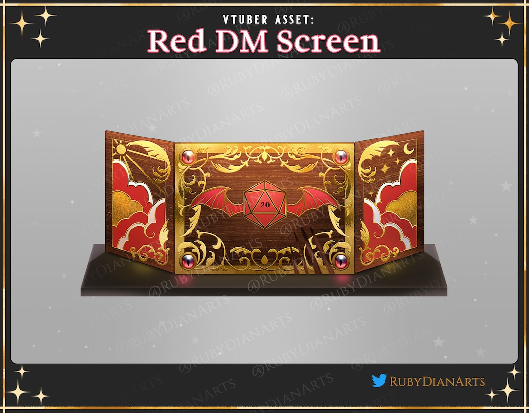Red DM Screen for Dnd | GM Screen | Vtuber Assets | Twitch Stream ...