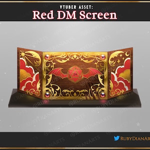 Red DM Screen for Dnd | GM Screen | Vtuber Assets | Twitch Stream ...