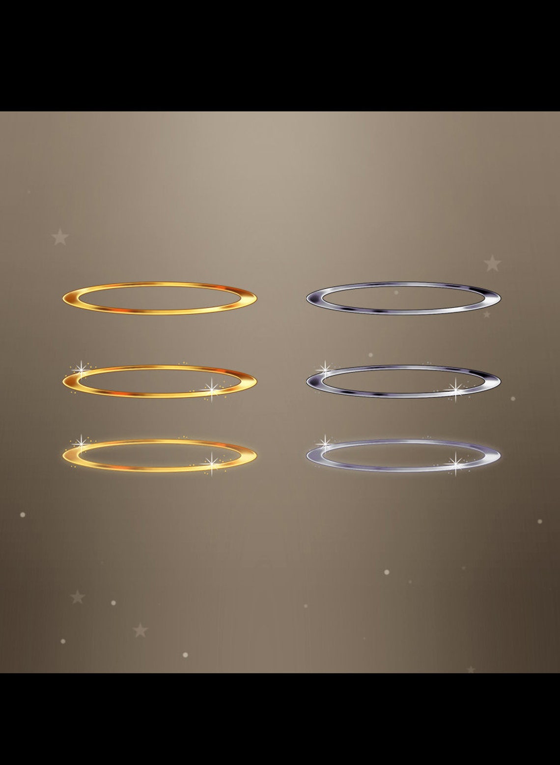 Gold and Silver Halo Vtuber Assets Angel Streaming Prop and Decoration ...