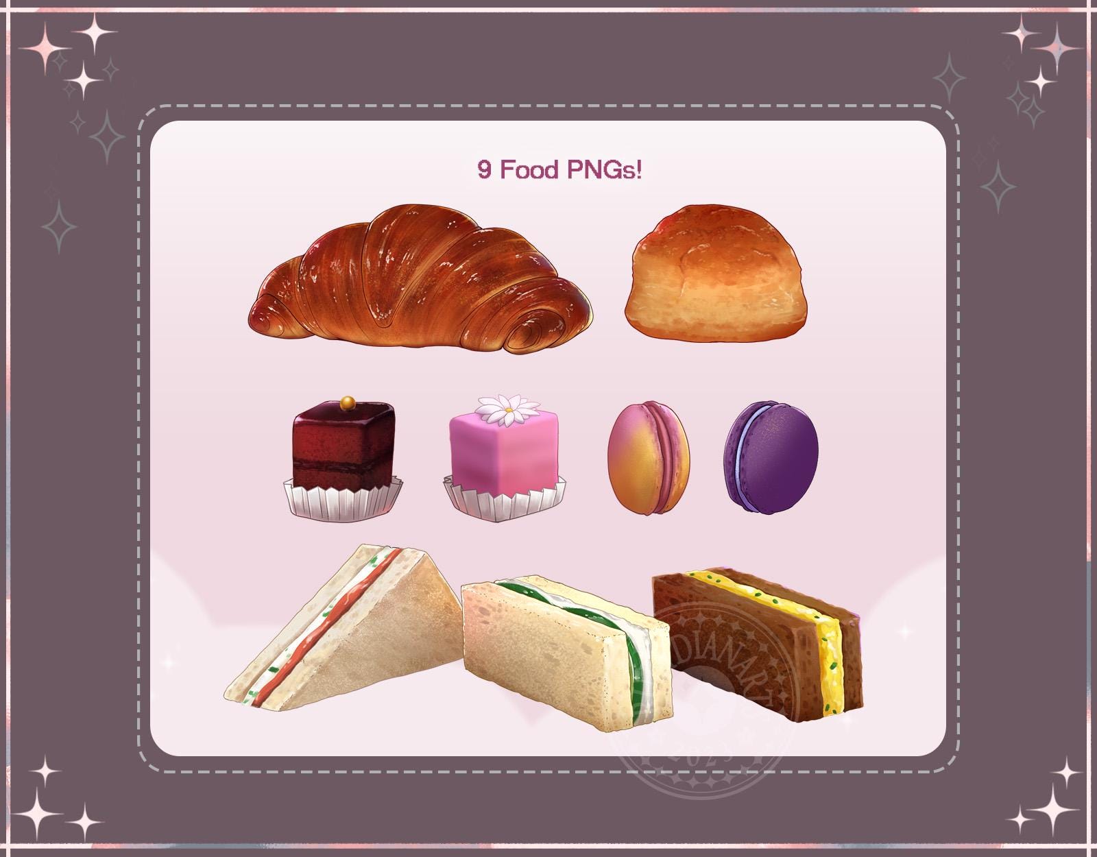 Afternoon Tea 3-tiered Tray Stand | Vtuber Pngs Food Assets: Scones and ...