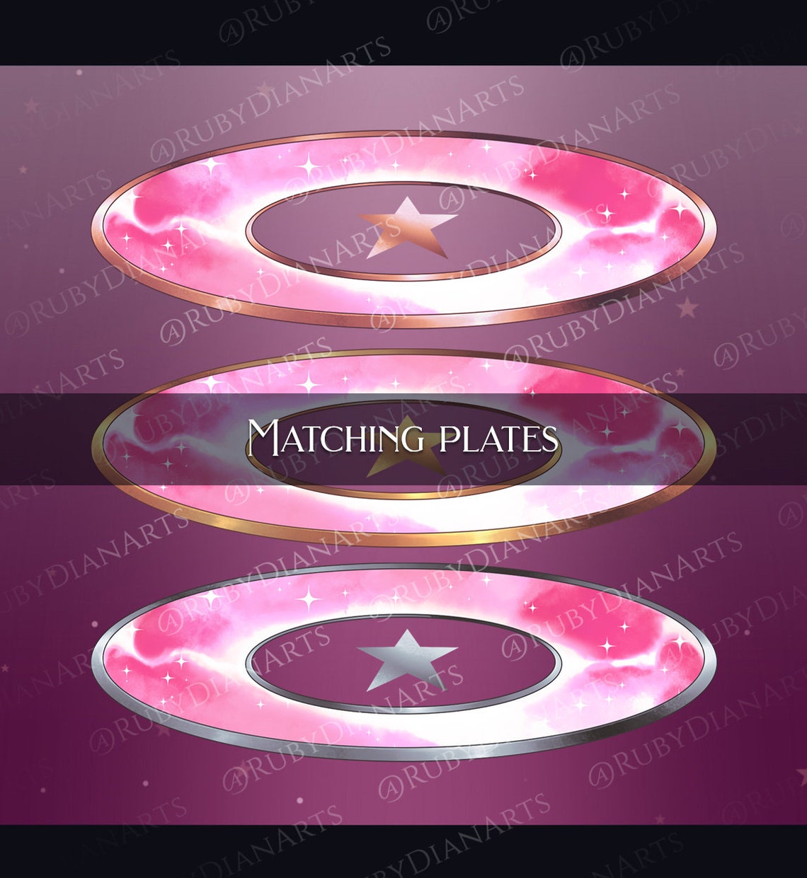 PINK Starry Teacups Celestial Vtuber Assets Star Galaxy Tea Set ...