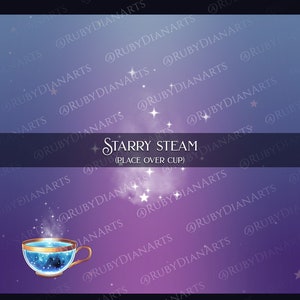 Starry Teacups | Celestial Vtuber Assets | Star Galaxy Tea Set ...