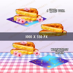 Grilled Cheese Vtuber Food Asset | Unnecessarily Aesthetic Comfort ...
