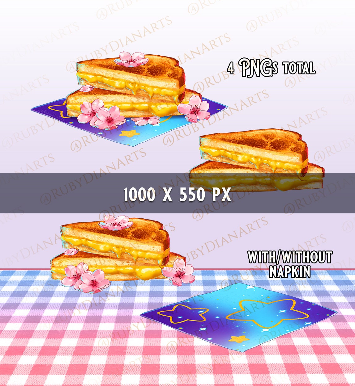 Grilled Cheese Vtuber Food Asset | Unnecessarily Aesthetic Comfort ...