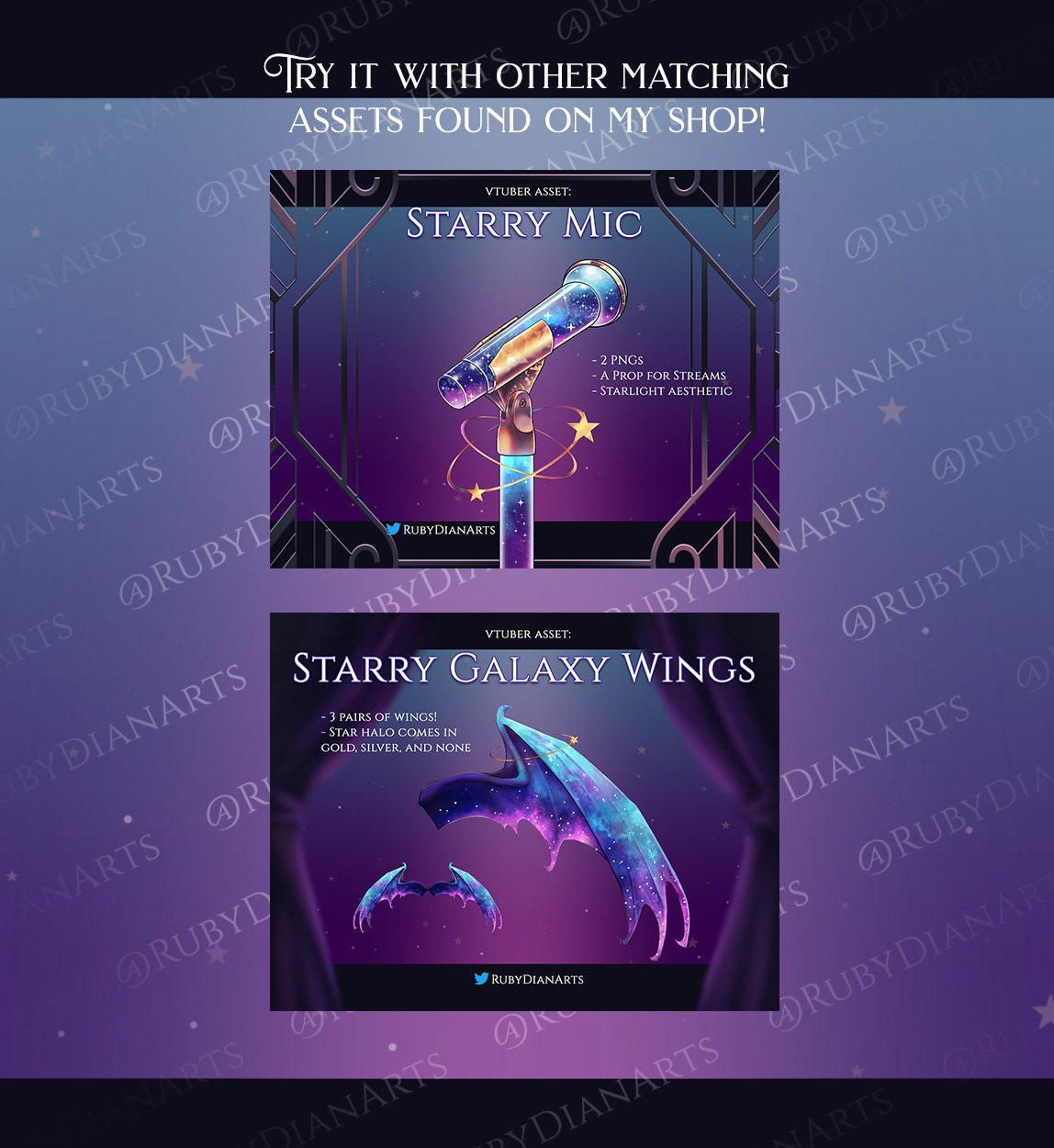 Starry Teacups Celestial Vtuber Assets Star Galaxy Tea Set - Etsy UK