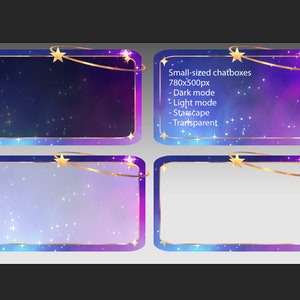 Starry Chatbox for Twitch | Stream Asset | Vtuber Overlay Assets ...