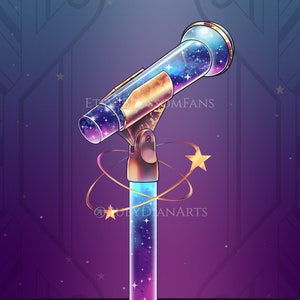 Starry Mic | Celestial Vtuber Asset Microphone | Stream Decoration ...
