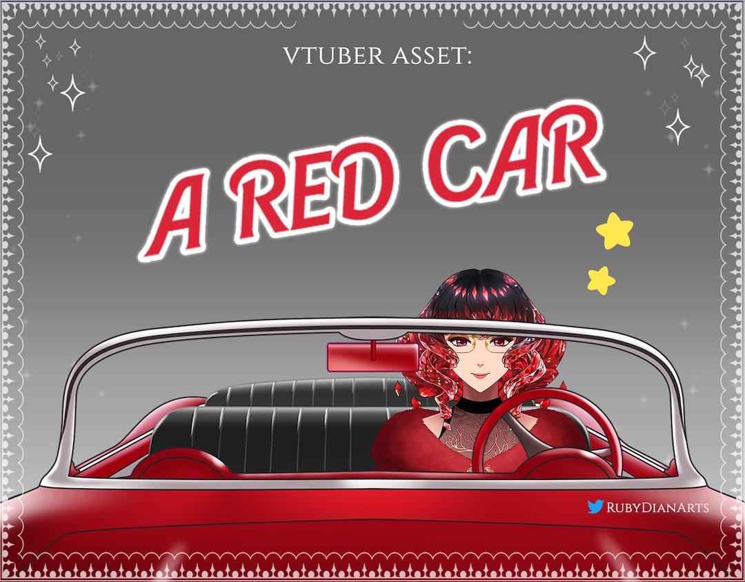 A Red Car | Vtuber Assets for Twitch Streaming | Cool Stream Props ...