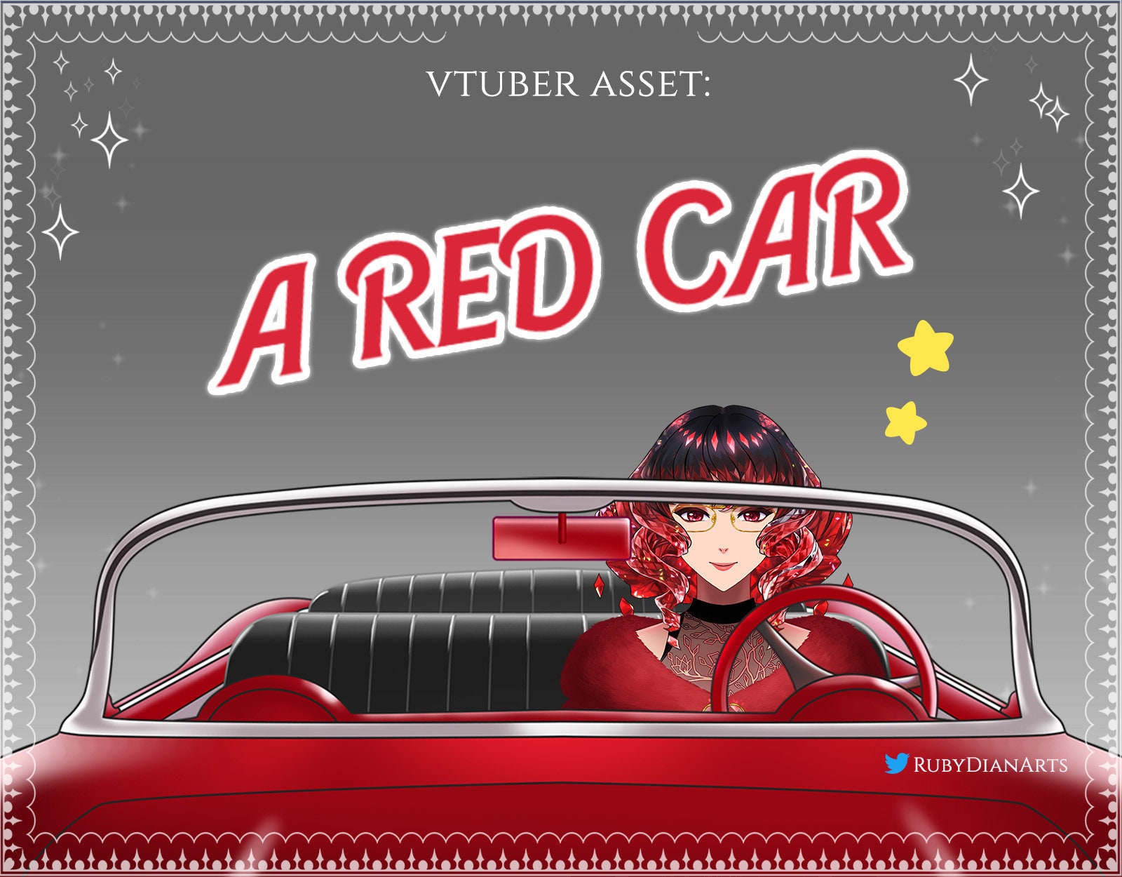 A Red Car | Vtuber Assets for Twitch Streaming | Cool Stream Props ...